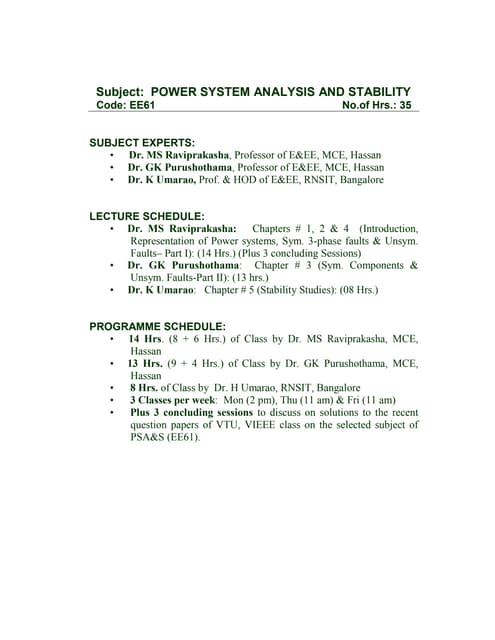 Introduction to power system analysis | PDF | Power and Energy Industry | Industries