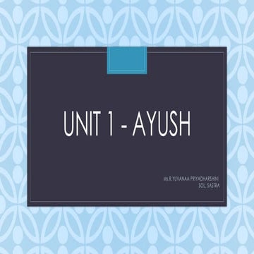 Introduction of ayush | PPTX
