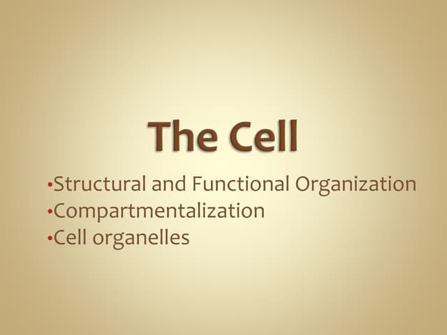 Cell organelles | PPT | Biological Sciences | Science