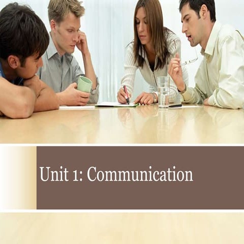 Unit 1 communication full | PPTX