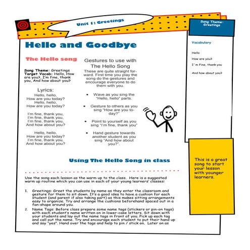 Unit1 Hello and Good Bye | PDF