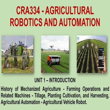 Unit 1 - Introduction PPT of ARA for Mechatronics | PDF