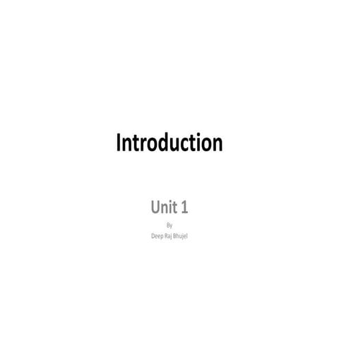 Unit 1 Introduction It Ppt
