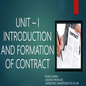 Introduction to agreement and contract | PPTX