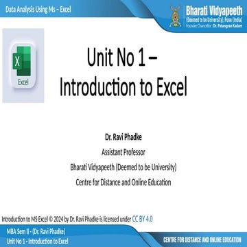 Unit 1 - Introduction to Microsoft Excel.pptx