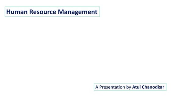 Assignment on Human Resource Management | PDF