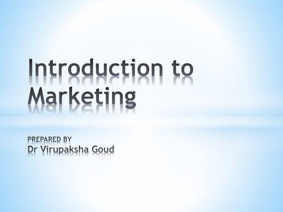 Core Concepts of Marketing | PPTX
