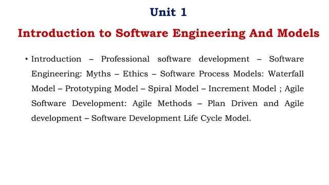 Software myths | Software Engineering Notes | PPTX