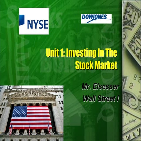 Unit 1: Investing in the Stock Market | PPT