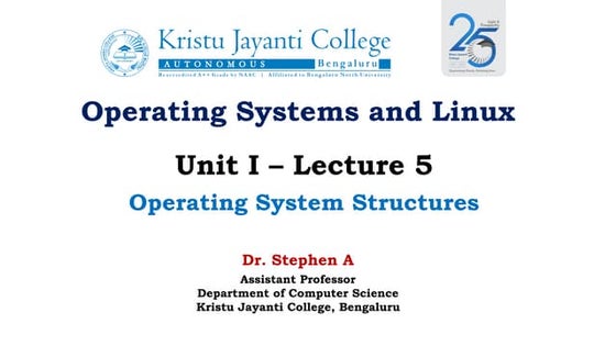 Unit 1 Lecture 1 Introduction To Operating Systempdf