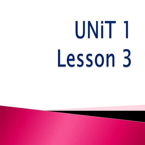 Unit 1. lesson 3 | PPTX | Cats | Pets
