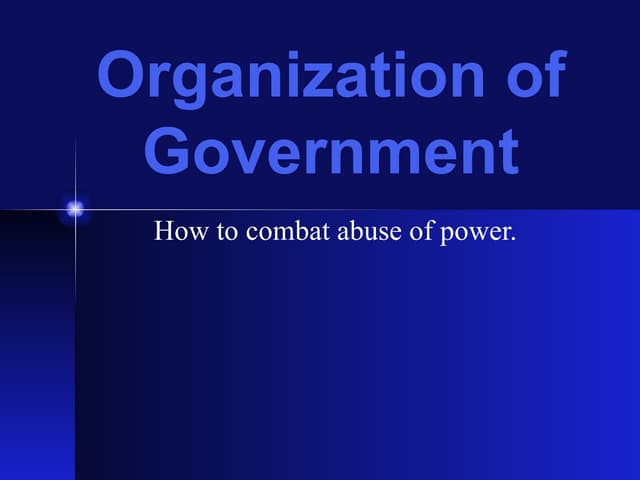 Separation of powers | PPTX