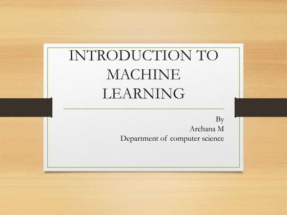 Machine Learning Algorithms Pptx Artificial Intelligence