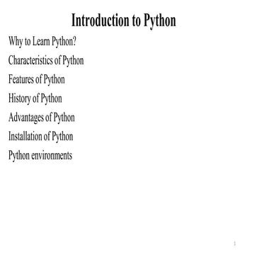 Unit 1 Part 1 Introduction To Pythonpdf