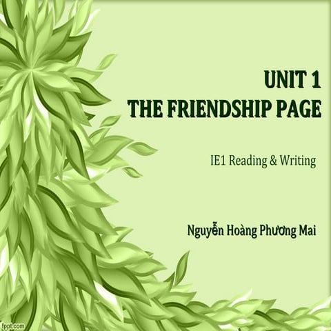 Unit 1 | PPT