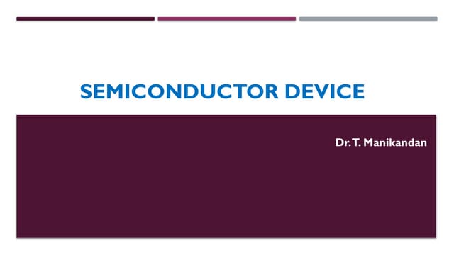 Semiconductors | PPT
