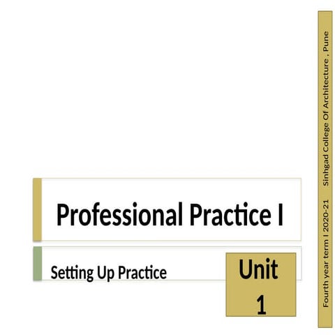 Unit 1-setting up practice arvhitectweyre | PPTX