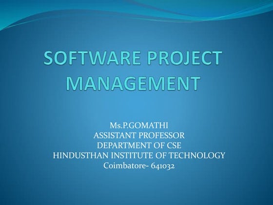 Software project management introduction | PPT