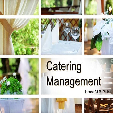 Chapter 1 catering industry | PDF