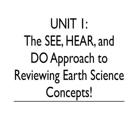 Unit 1 the earth | KEY | Geography | Science