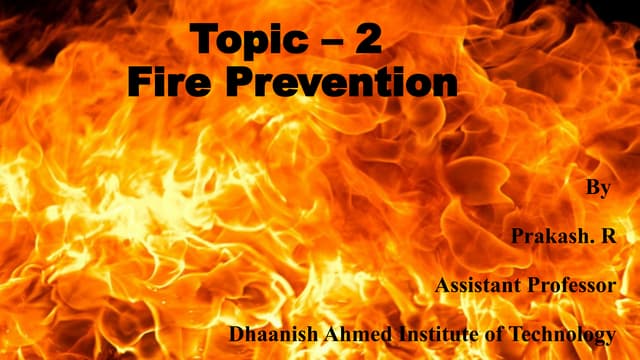 Industrial fire safety | PPTX