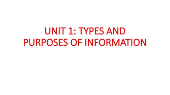 Characteristics of information | PDF