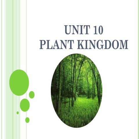 Unit 10: Plant kingdom | PPT