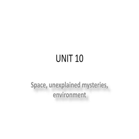 Unit -10 | PPT