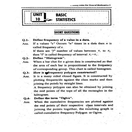 Unit10 basic-statistic | PDF