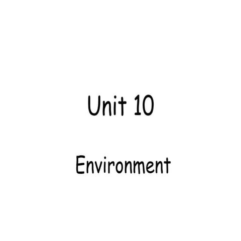 Unit 10 - Environment (reading and writing) ANSWERS.pptx