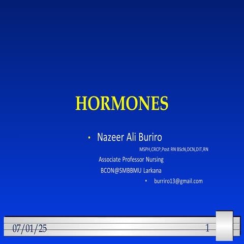 Unit 10 - HORMONES endocrine system of human | PPT