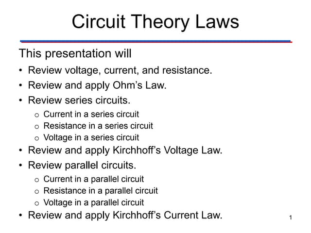 Voltage and current division rule | PPTX