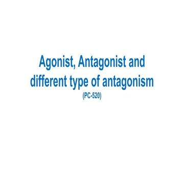 agonist, antagonist and types of antagonism | PDF