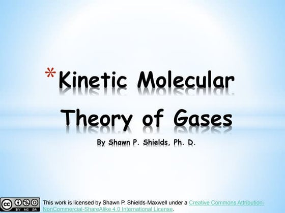 Kinetic molecular theory 10.1 | PPT | Chemistry | Science