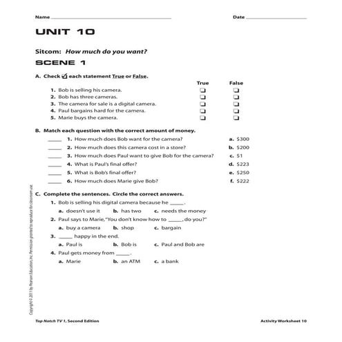 Unit 10 tv_activity_worksheets | PDF
