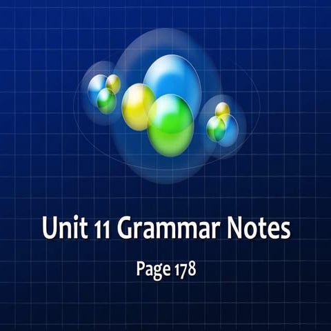 Unit 11 grammar notes 1 | PPTX