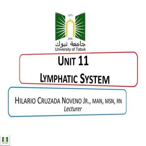 Unit 11 Lymphatic System | PPTX