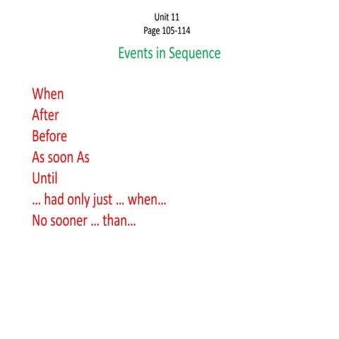 Events in Sequence | PPTX