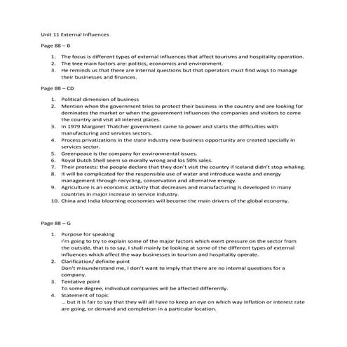 Unit 11 page 88 | DOCX | Business | Business and Finance