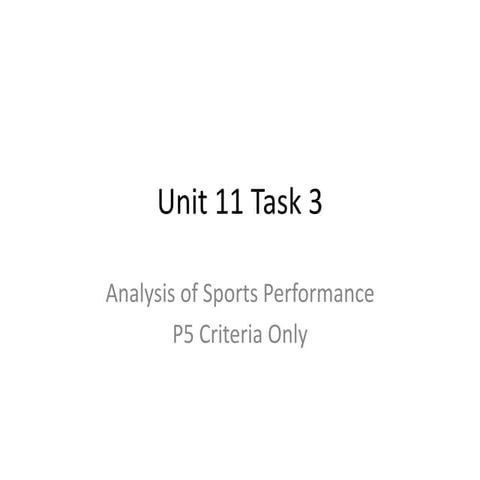 Unit 11 - Task 3 | PPTX