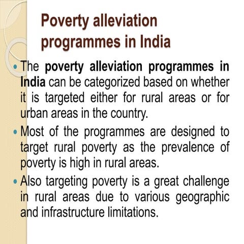 Human Resource Poverty alleviation program of india | PPTX