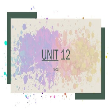 UNIT 12.-Body parts and adjectives to describe body | PPTX