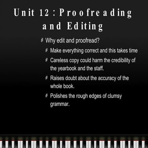 Unit 12 Proofreading & Editing | PPT