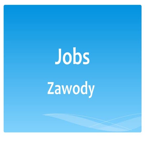 Unit 12 jobs | PPT