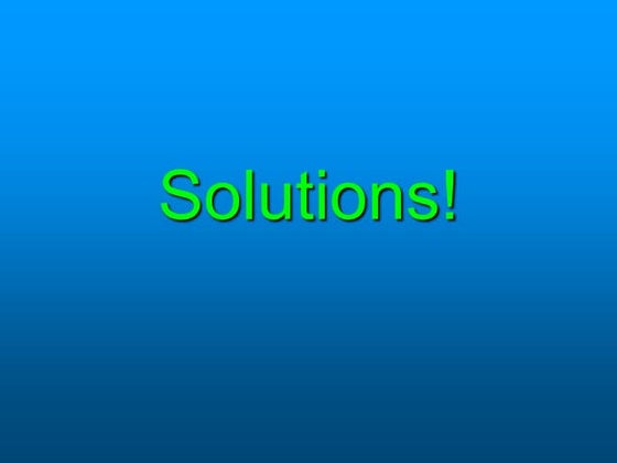 Mixtures & Solutions PPT | PPT