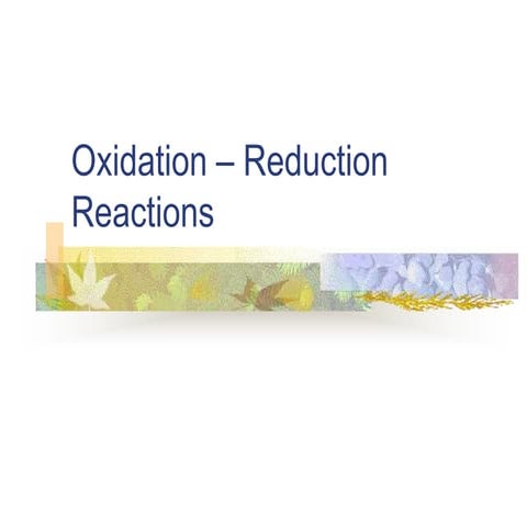 Unit 12 Redox Reactions Notes Chemistry 0620 | PPT