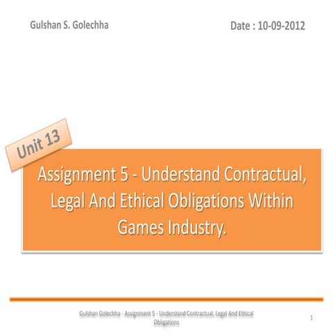 Ethical issues in the Games industry | PPTX