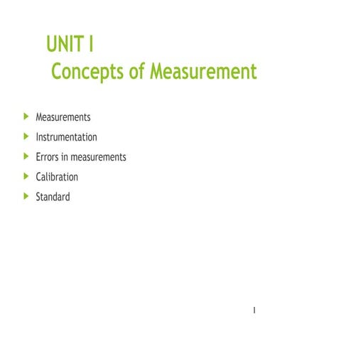 Measurements and instrumentation systems | PPT