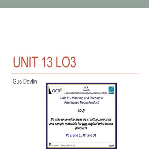 Unit 13 LO3 | PPTX | Desktop Publishing | Computer Software and Applications