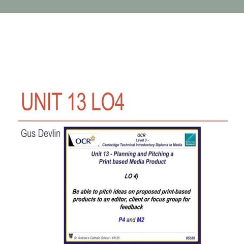Unit 13 LO4 | PPTX
